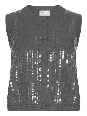 Marella Button-front Sequin Vest - No