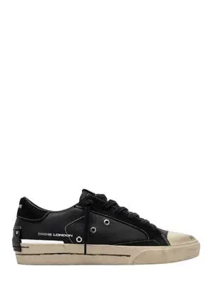 CRIME LONDON Lace-up Low-top Sneakers - Midnight Black
