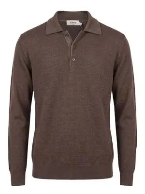 Altea Long Sleeve Polo-neck Sweater - Marrone
