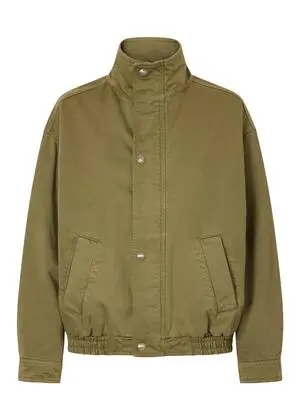NILI LOTAN Cropped Stand Collar Work Jacket - No