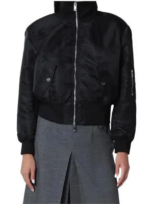 THE FRANKIE SHOP The Frankie Shop Short Storm Technical Fabric Bomber Jacket