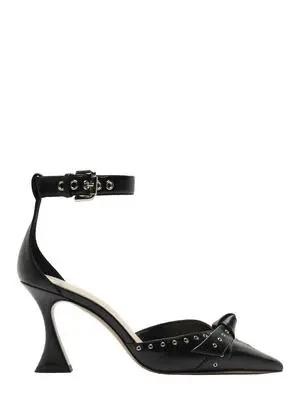 ALEXANDRE BIRMAN Clarita Buckle Mini Eyelet 85 Heeled Sandals - Black