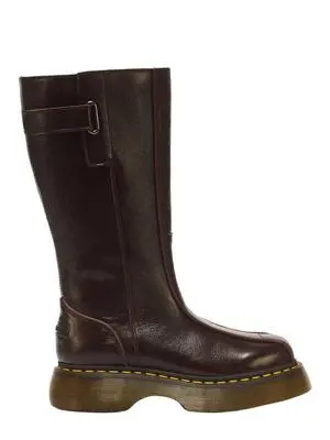 Dr. Martens Buzz Hi Gloss Leather Boots - Brown