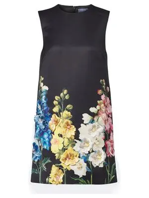 LEO LIN Yvonne Floral-appliqué Minidress - Multicoloured