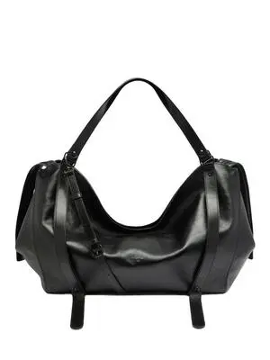 DIESEL® D-one Leather Duffle Bag - Black