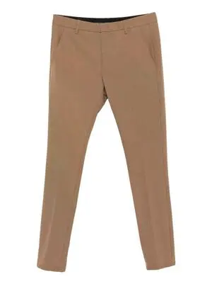 DONDUP Slim-fit Tailored Trousers With Belt Loops - Brown