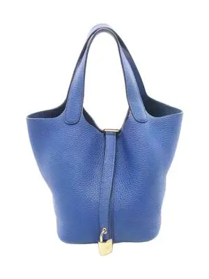 Hermès 2022 Clemence Picotin Lock 18 Handbag - Blue