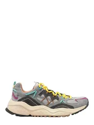 FLOWER MOUNTAIN Yamabushi Panelled Suede Sneakers - Grey