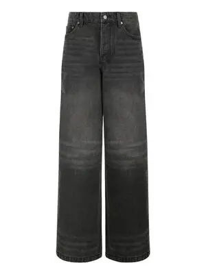 Ksubi Faded Detail Wide-leg Jeans - Grey