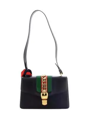 Gucci Sylvie Leather Small Shoulder Bag Red