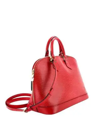 LOUIS VUITTON Vintage Alma Handbag Epi Leather Pm Satchel - Red