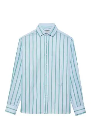 JW Anderson Striped Dress Shirt Blue And Green - Multi
