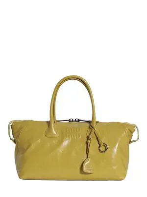 Miu Miu Glossy Leather Handbag - Green