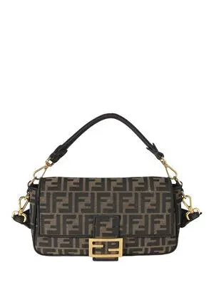 Fendi Ff 1974 Jacquard Canvas Baguette Bag - Brown
