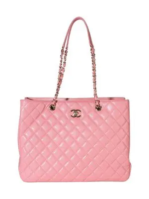 CHANEL Chanel Quilted Caviar CC Large Shopper Tote