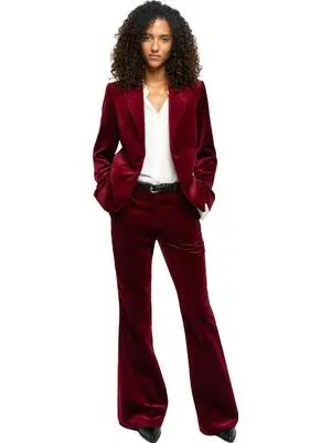 Zadig&Voltaire Prevy Velvet Trousers - Cherry