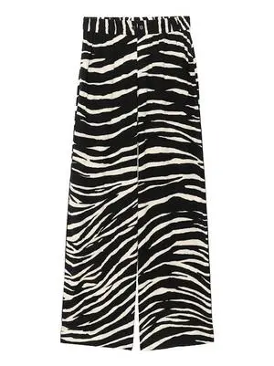 Zadig&Voltaire Zebra Print Pajama-style Pants - Black