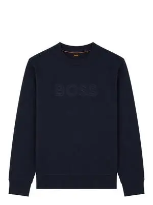 BOSS Felpa "we_logo" Relaxed Fit - Blue