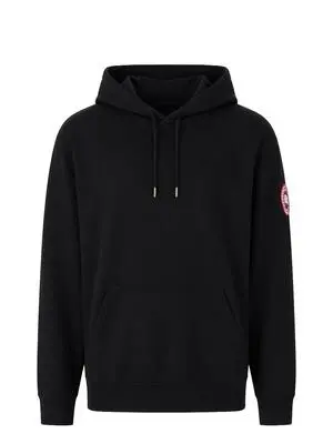 Canada Goose Logo Patch Hooded Sweatshirt - Black