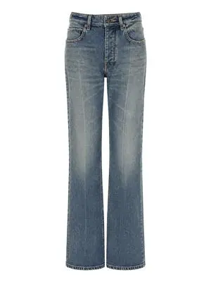 Balenciaga Distressed Denim Jeans - Blue