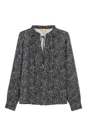 Michael Kors Georgette Blouse With Metallic Print - Multicolour