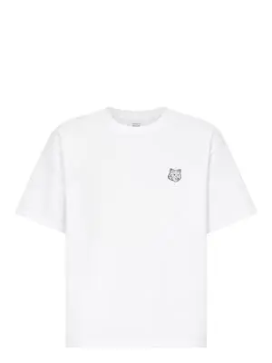 Maison Kitsuné Oversized T-shirt With Fox Patch - White