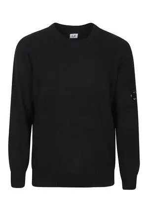C.P. COMPANY C.P. COMPANY Wool Blend Crewneck Sweater With Goggle Logo Black