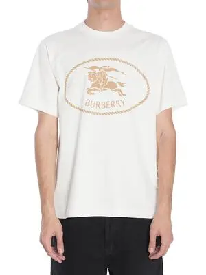 Burberry Graphic Cotton T-shirt - Chalk