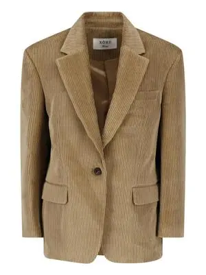 RÓHE ROHE Corduroy Single-Breasted Blazer