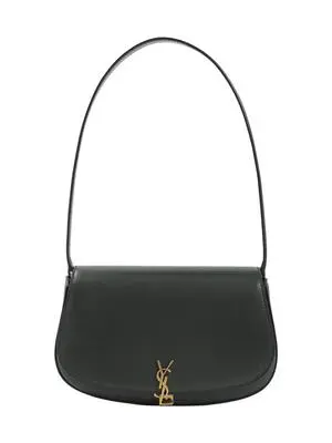 Saint Laurent Saint Laurent Women's Half-Moon Shoulder Handbag In 100% Lambskin (W 20.5cm X H 13cm X D 4.5cm) Green