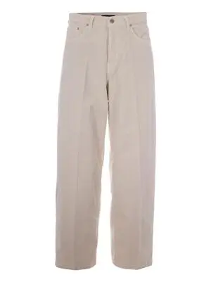 HAIKURE Wide-leg Corduroy Trousers - Snow