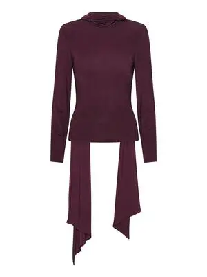 ROTATE BY BIRGER CHRISTENSEN ROTATE Draped Long Sleeve Turtleneck Top