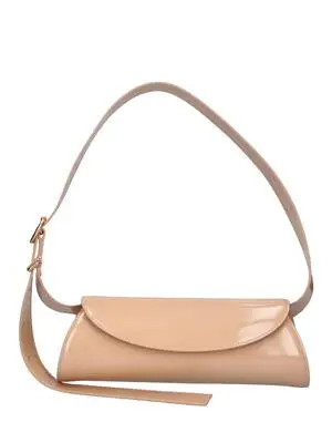 JIL SANDER Jil Sander Patent Leather Shoulder Bag Beige
