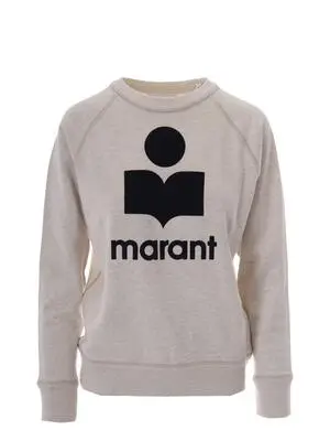 MARANT ETOILE Logo" Crewneck Sweatshirt - Ecru