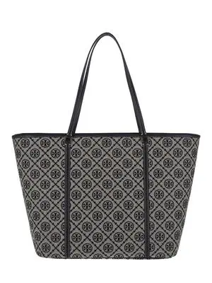 Tory Burch Monogram Jacquard Tote Bag - Blue