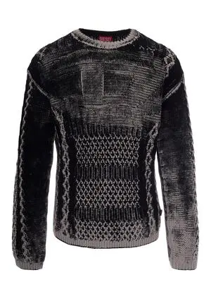 DIESEL® Textured Knit Crewneck Sweater - Black