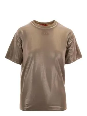 DIESEL® DIESEL Metallic Short Sleeve Crewneck T-Shirt Sandy/beige