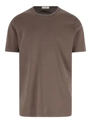 LEMAIRE Crewneck T-shirt - Brown