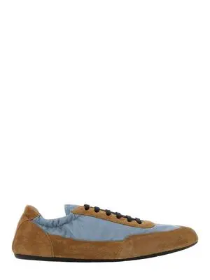 Prada PRADA Two-Tone Re-Nylon And Suede Collapsible Sneakers Multicoloured