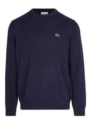 Lacoste LACOSTE Crewneck Sweater With Embroidered Logo Navy Blue