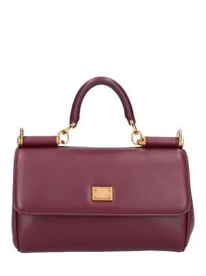 Dolce & Gabbana Top Handle Leather Satchel - Red