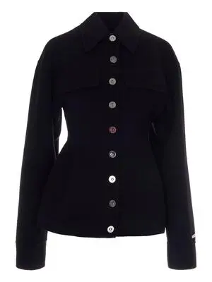 Sportmax SPORTMAX Tailored Button-Front Jacket With Pointed Collar Nero