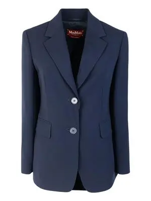 Max Mara MAX MARA STUDIO Tailored Single-Breasted Blazer Blu