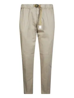 WHITE SAND Gabardine Stretch Trousers - Beige