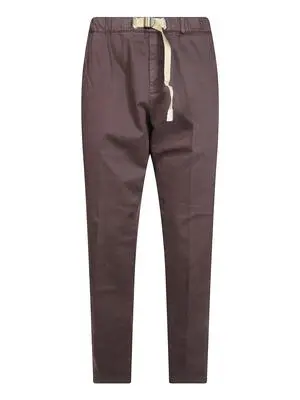 WHITE SAND Gabardine Stretch Trousers - Rosso
