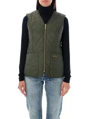 Barbour Quilted Zip-front Vest - Verde