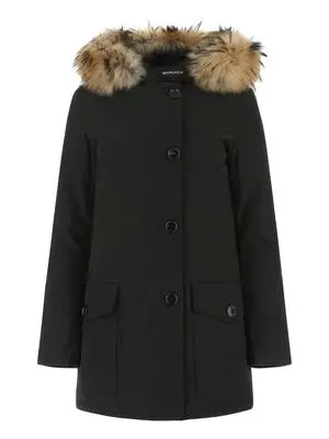 Woolrich Classic Parka Jacket With Fur Hood - Blk