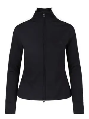 COURREGES Zip-front Track Jacket With Contrast Detailing - Black