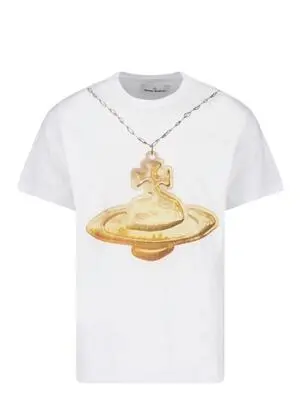 VIVIENNE WESTWOOD Graphic Print Cotton T-shirt - White