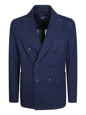 CIRCOLO 1901 Double Breasted Denim Jacket - Blu